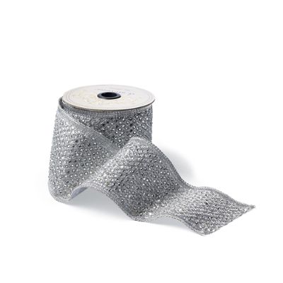 Crystal Mesh Ribbon with Silver Back | Frontgate
