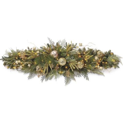 Shades of Gold Pre-Decorated Mantel Swag | Frontgate