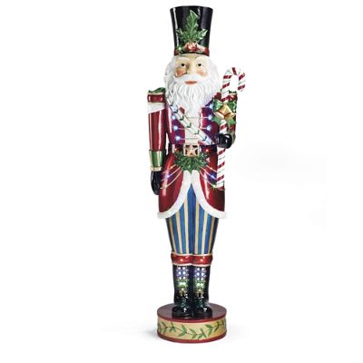 LED Santa Guard with Candy Cane | Frontgate