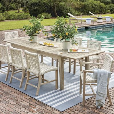 Isola 7-pc. Rectangular Dining Set in Weathered Finish | Frontgate