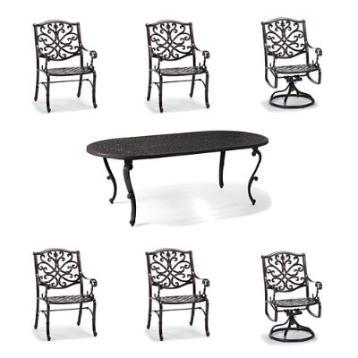 Orleans 7-pc. Oval Dining Set in Chocolate Finish | Frontgate