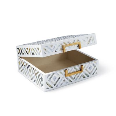 Coco Penshell Large Pewter Box | Frontgate