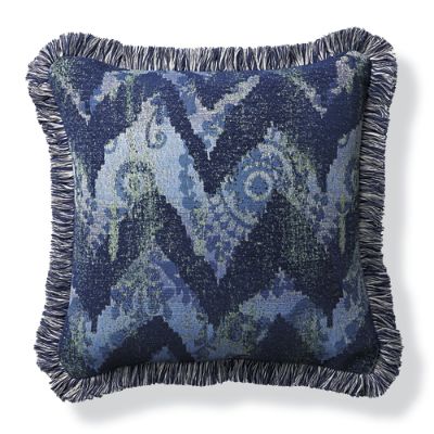 Wayward Travels Indigo Outdoor Pillow | Frontgate