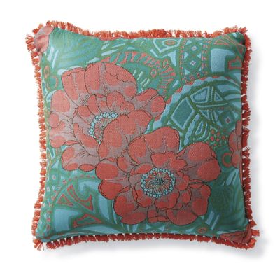 Floral Groove Poppy Outdoor Pillow | Frontgate