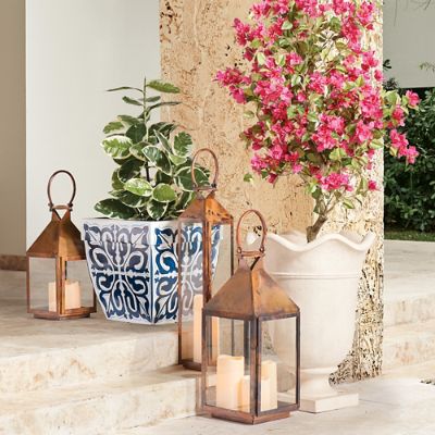 Santorini Handpainted Planters | Frontgate