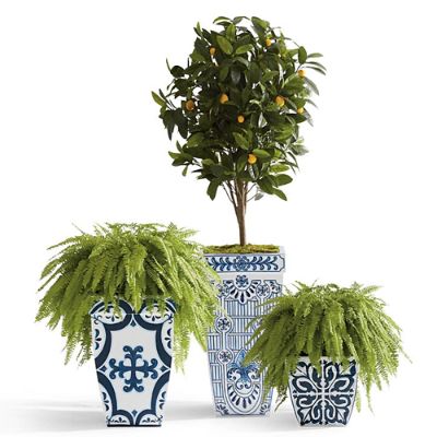 Santorini Handpainted Planters | Frontgate