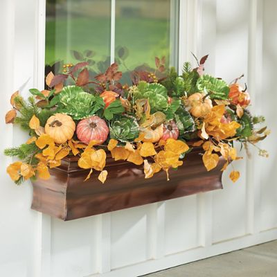 Pumpkins/Cabbages Fall Window Box Filler | Frontgate