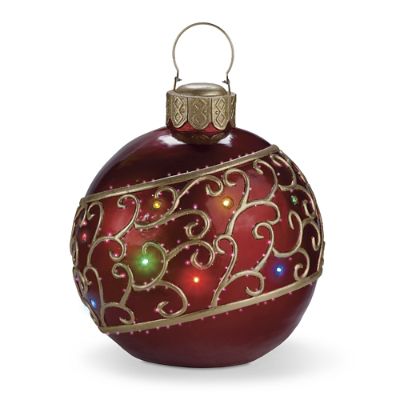 Fiber Optic LED Ornament Striped | Frontgate