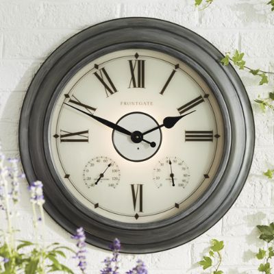 Collins Illuminated Outdoor Clock | Frontgate