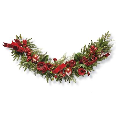 Red Poppy Garland | Frontgate