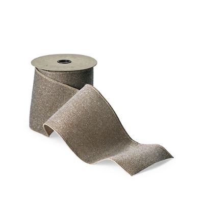 Platinum Glitter Ribbon | Frontgate