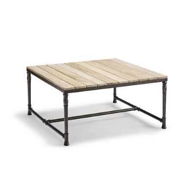 Vista Teak/Aluminum Square Modular Table | Frontgate