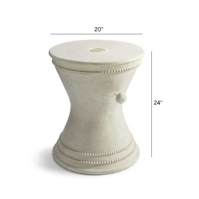 Eton Umbrella Table with All-Weather Stone Composite & Secure Pole Handle