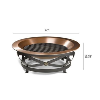Copper Fire Pit Medallion Steel Base | Frontgate