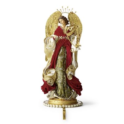 Mark Roberts Renaissance Angel with Harp Stocking Holder | Frontgate