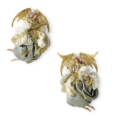 Mark Roberts Flying Musical Angel with Harp | Frontgate