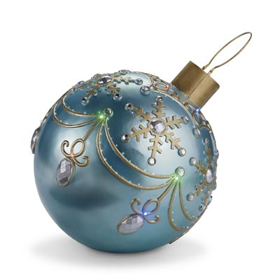 29" Fiber Optic LED Ornament with Snowflakes | Frontgate