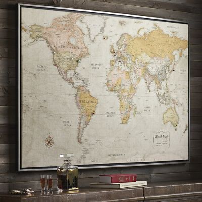 Magnetic World Map | Frontgate