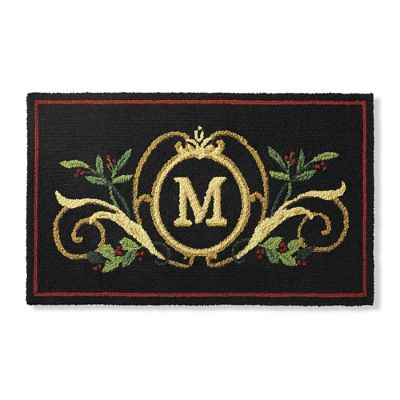 Festive Monogrammed Door Mat | Frontgate