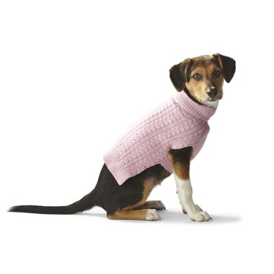 Double Cable Cashmere Dog Sweater | Frontgate