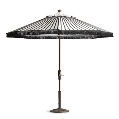 Black Stripe Designer Umbrella | Frontgate