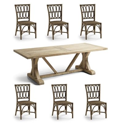 Myla 7-pc. Dining Set in Umber Finish | Frontgate