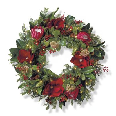 Rustic Ruby Cordless Outdoor 30" Wreath | Frontgate