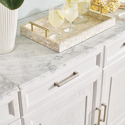 Hunter Modular Collection Blanca with Carrara Marble Top & Oak Frames