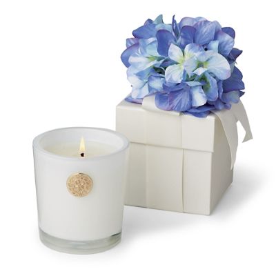 Lux Blue Hydrangea 14 oz. Candle in Gift Box | Frontgate