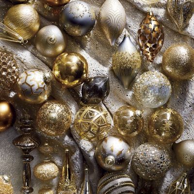60-piece Precious Metals Ornament Collection | Frontgate