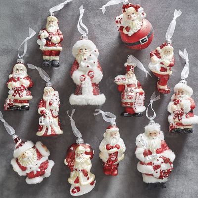 Santa Ornament Collection, Set of 12 | Frontgate