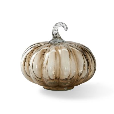 Small Glass Round Pumpkin | Frontgate
