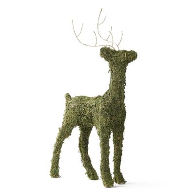 Moss Deer with Glitter Antlers | Frontgate