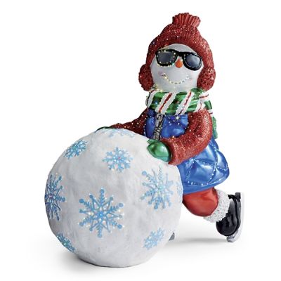 LED Fiber optic Snowmen | Frontgate