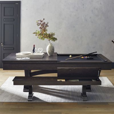Dax Pool Dining Top with Solid Slate & Tobacco Finish for Convertible ...