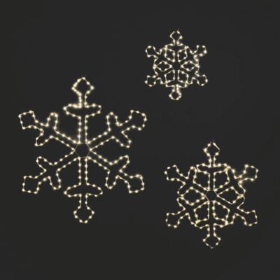 Micro LED Snowflakes, Set of Three | Frontgate