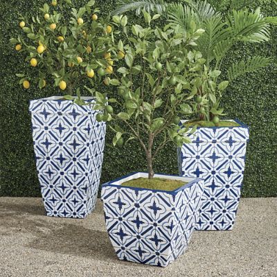 Mykonos Handpainted Planter | Frontgate