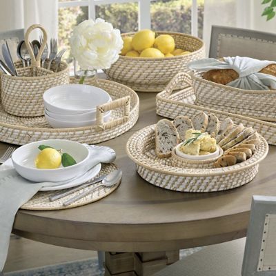 Rattan Nito Serving Collection: Handwoven Artisanal Tableware Set