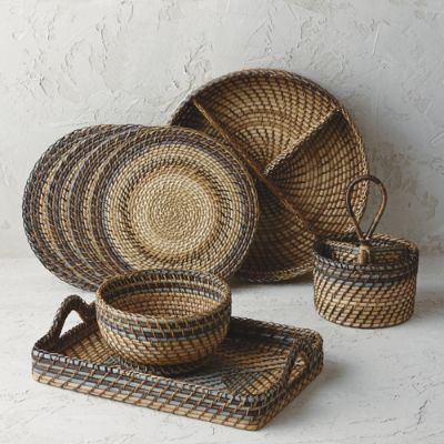 Rattan Nito Serving Collection: Handwoven Artisanal Tableware Set