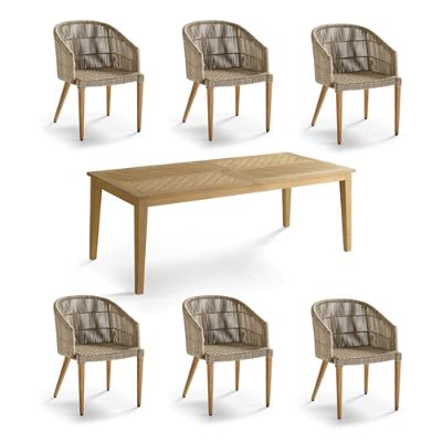 Lowry 7-pc. Rectangular Dining Set | Frontgate