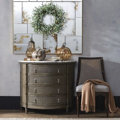 Brown Luster Pumpkin with Metal Stem | Frontgate