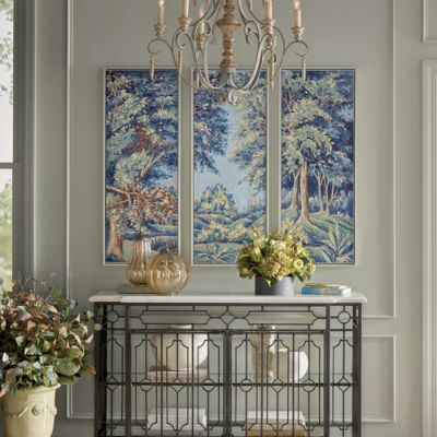 Brown Luster Pumpkin with Metal Stem | Frontgate