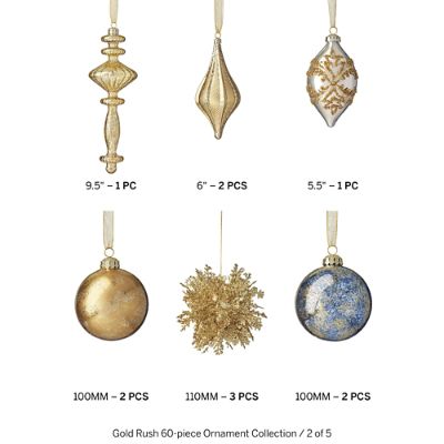 Gold Rush 60-piece Ornament Collection | Frontgate