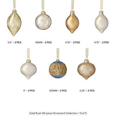 Gold Rush 60-piece Ornament Collection | Frontgate