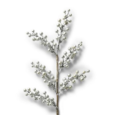 Metallic Berry Silver Stems | Frontgate