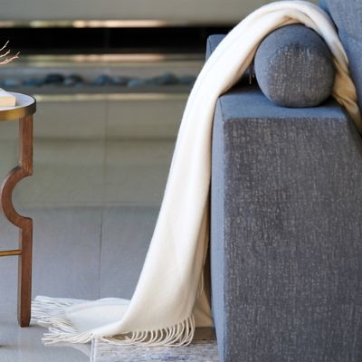 Cashmere Fringe Throw | Frontgate