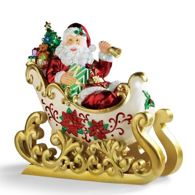 LED Santa in Sleigh | Frontgate