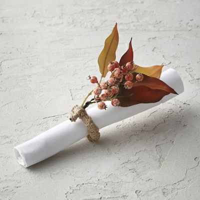 Berry and Leaf Fall Floral Napkin Rings, Set of Four | Frontgate