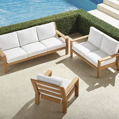 Calhoun 3-pc. Sofa Set in Natural Teak | Frontgate