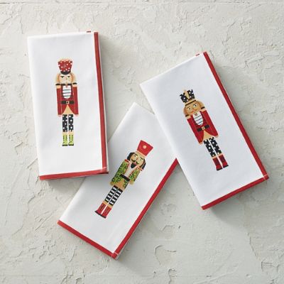 Handpainted Nutcracker Dinner Napkins, Set of Six | Frontgate